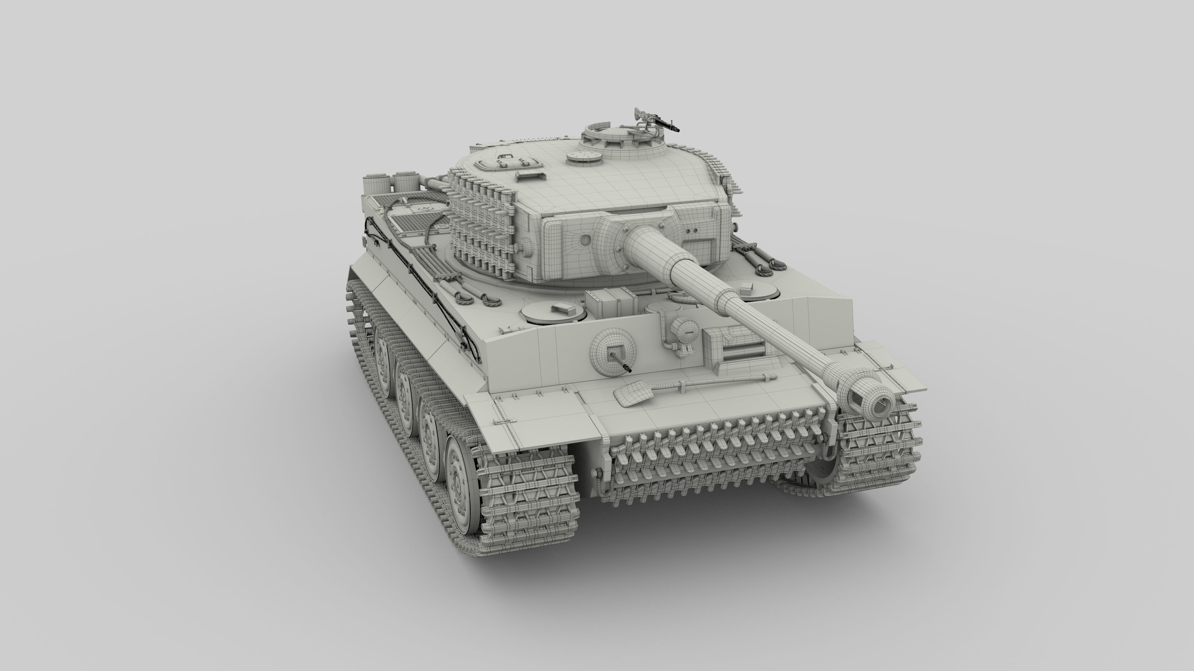 Fully built Panzer Tiger Tank Late 1944 HDRI v2 3D model | CGTrader