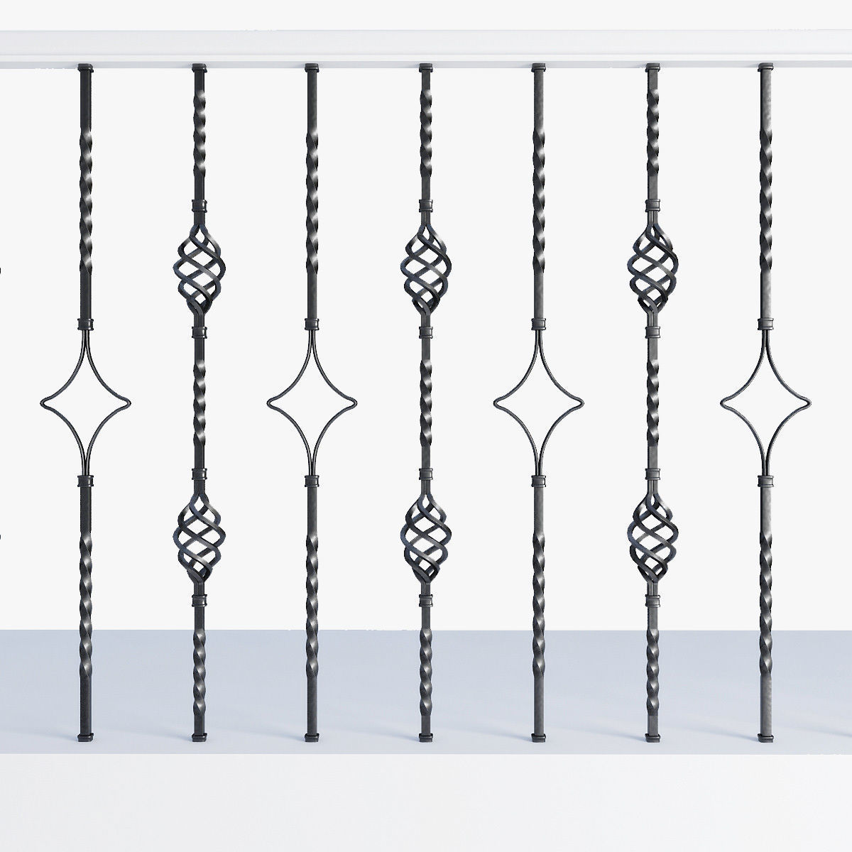 Forged balusters 02 3D model | CGTrader