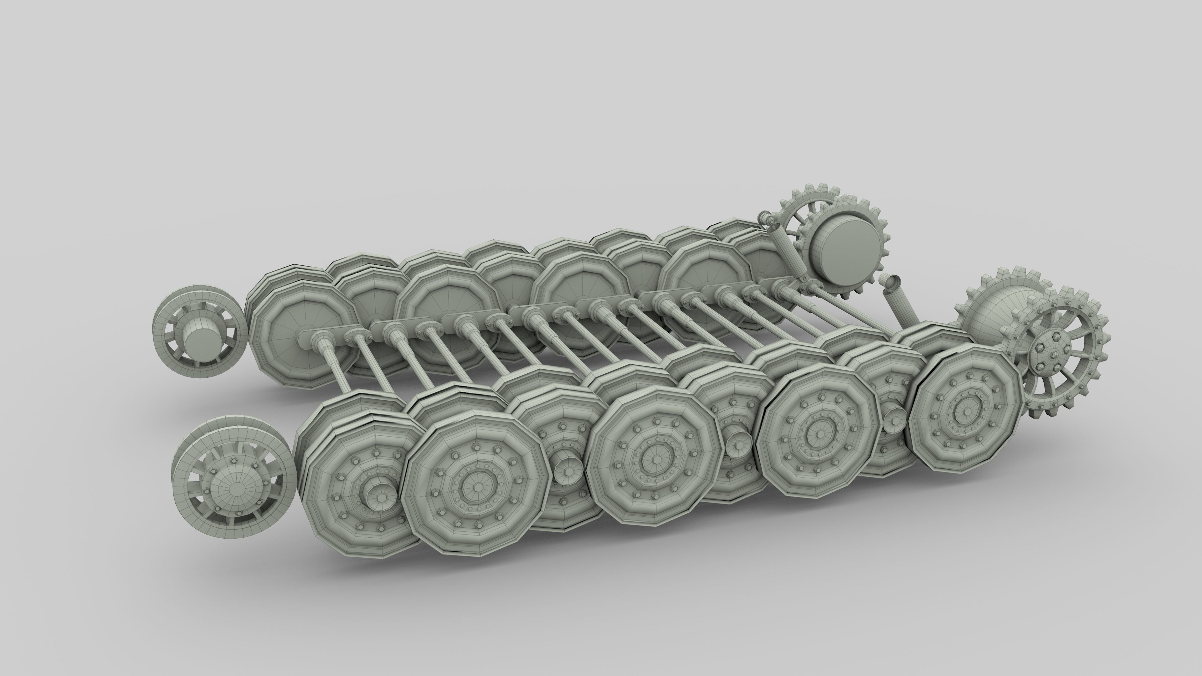 Tiger Tank Tracks and Suspension tracks 3D model | CGTrader