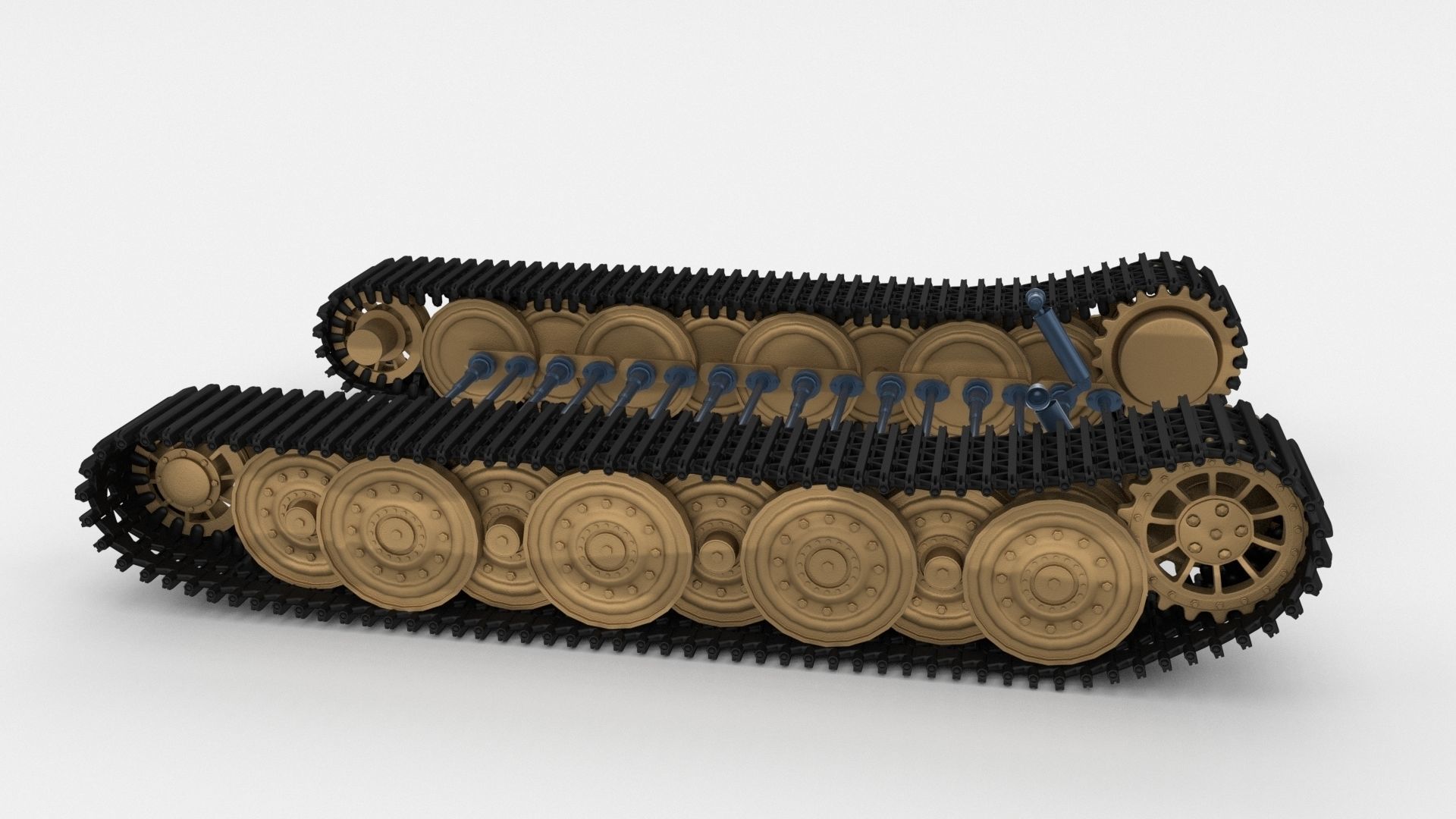 Tiger Tank Tracks and Suspension tracks 3D model | CGTrader
