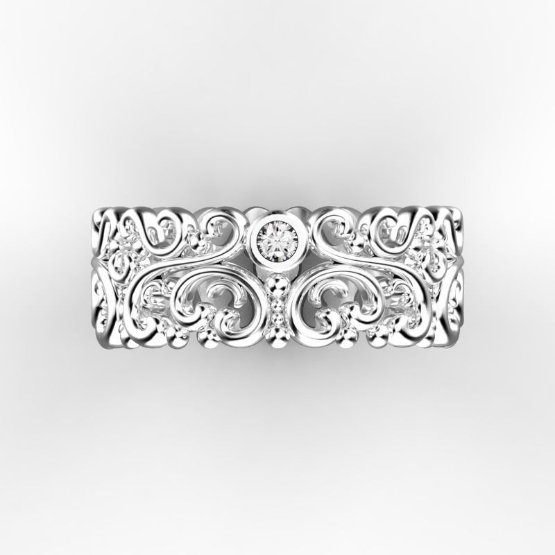 Patterned ring 3D model 3D printable | CGTrader