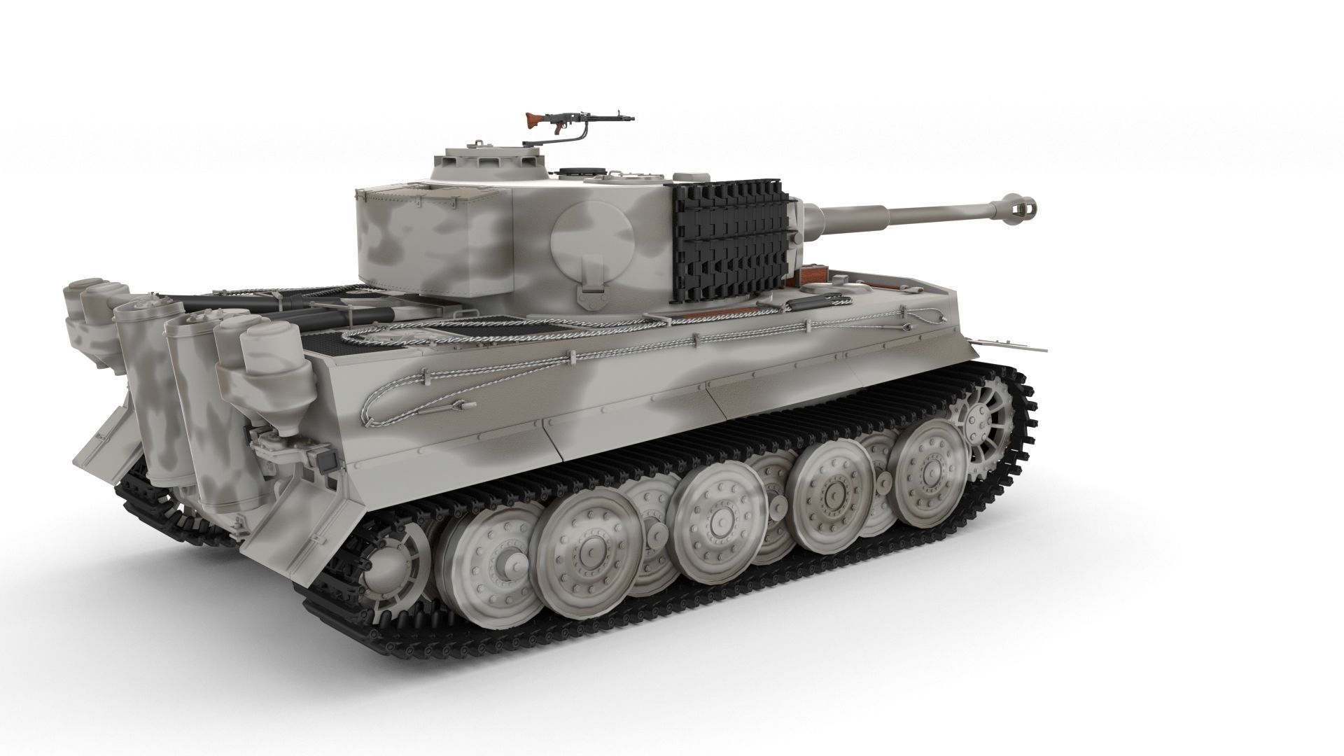 Fully built Panzer Tiger Tank Late 1944 v3 interior and engine 3D model ...
