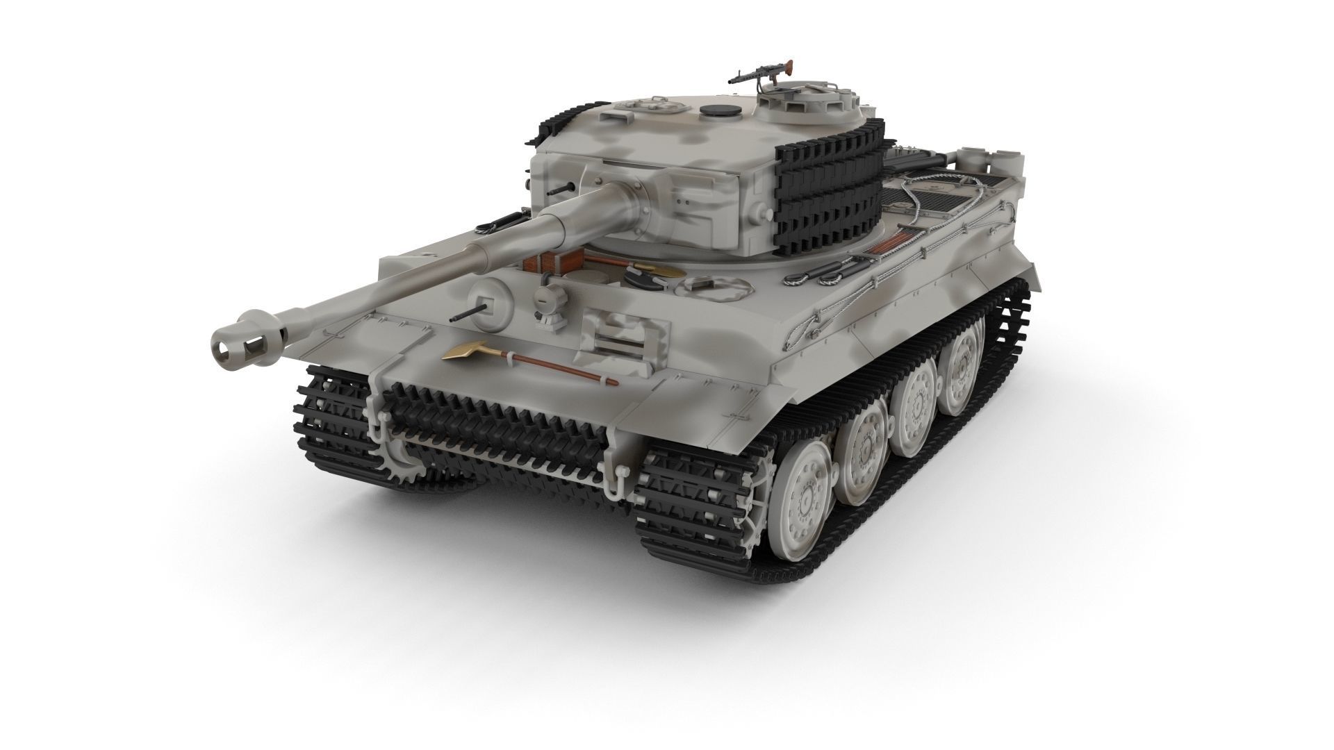 Fully built Panzer Tiger Tank Late 1944 v3 interior and engine 3D model ...