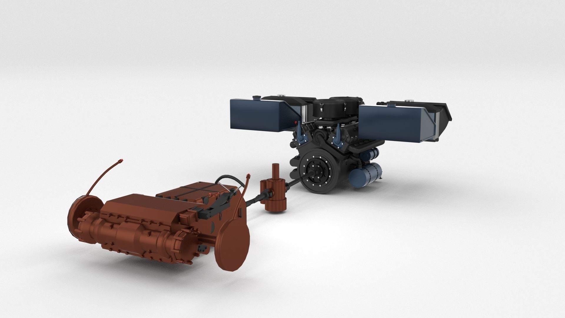 Fully built Panzer Tiger Tank Late 1944 v3 interior and engine 3D model ...