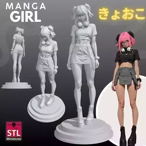 Manga Girls Collection STL Japanese Style 3D Models 1 3D model 3D ...