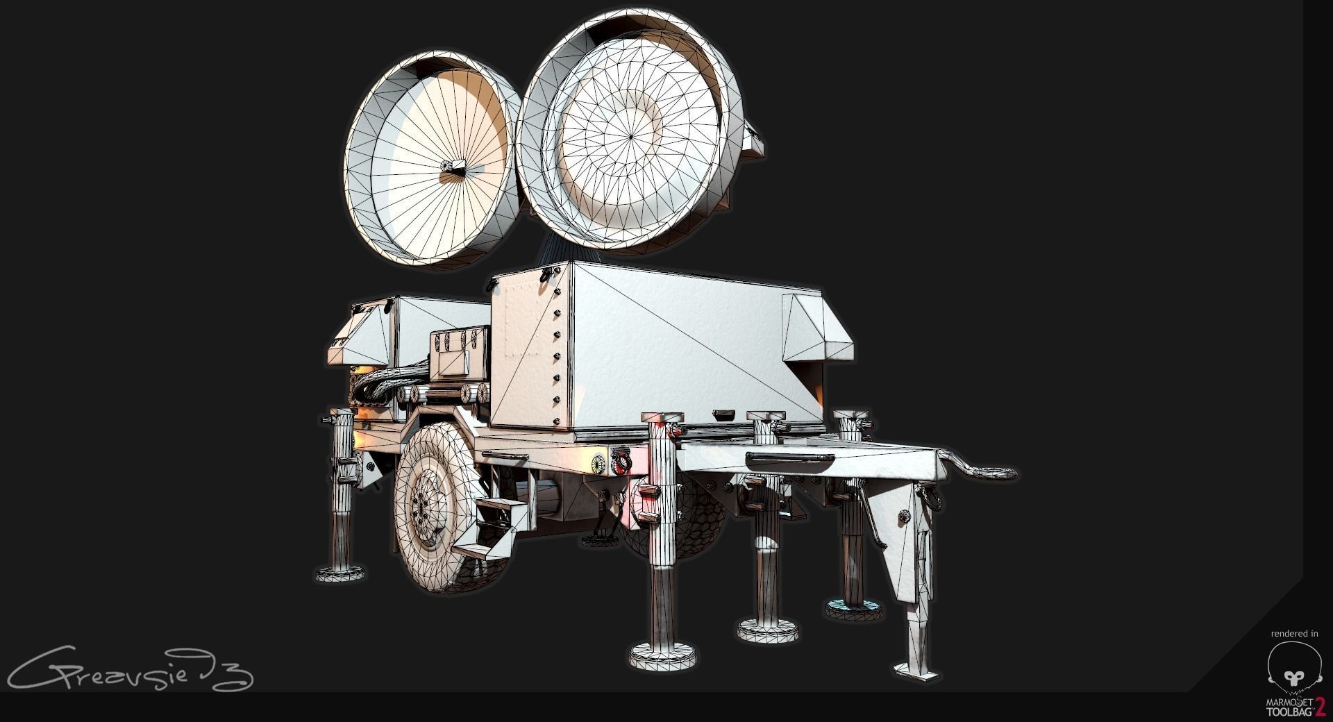 3D model Low Poly PBR Sentinel Radar - Bundle VR / AR / low-poly | CGTrader