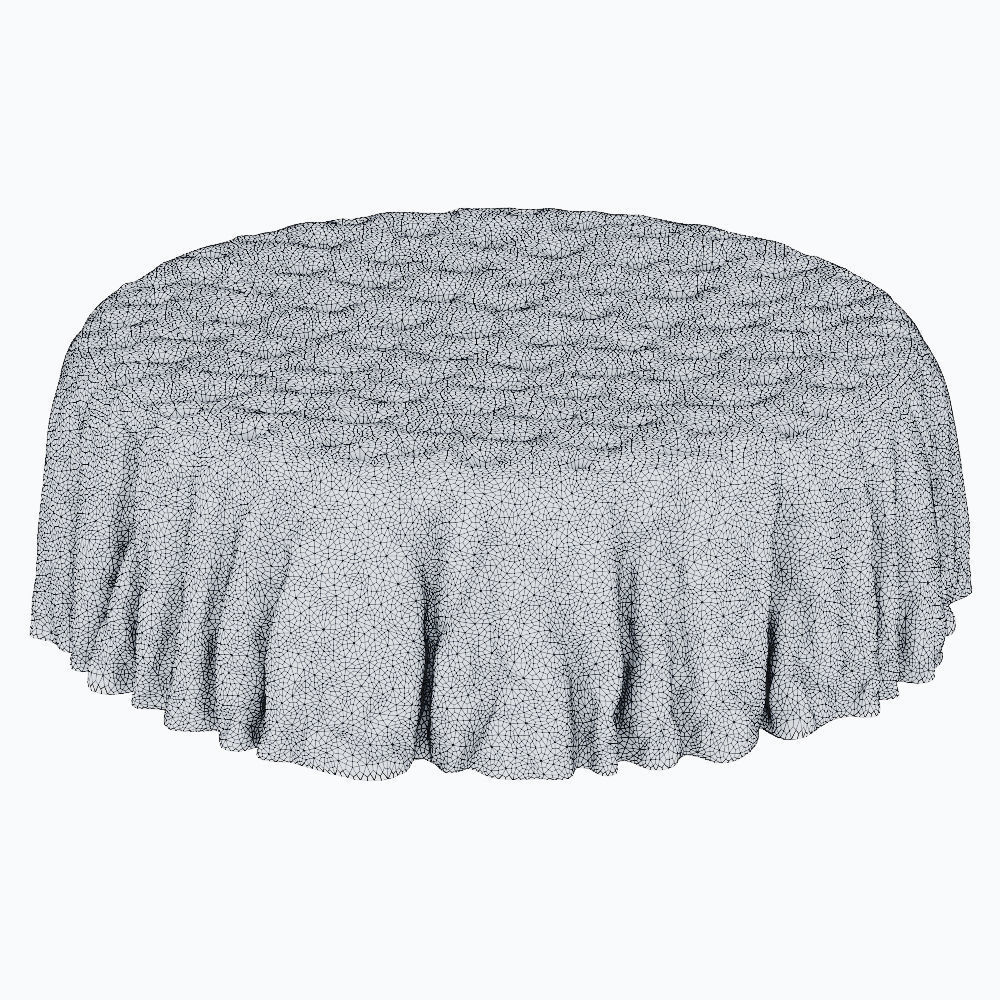 Round cloth pouf 3D model | CGTrader