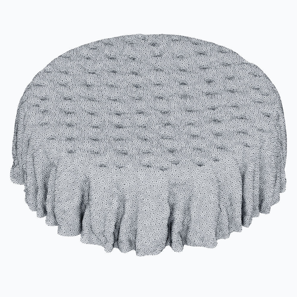 Round cloth pouf 3D model | CGTrader