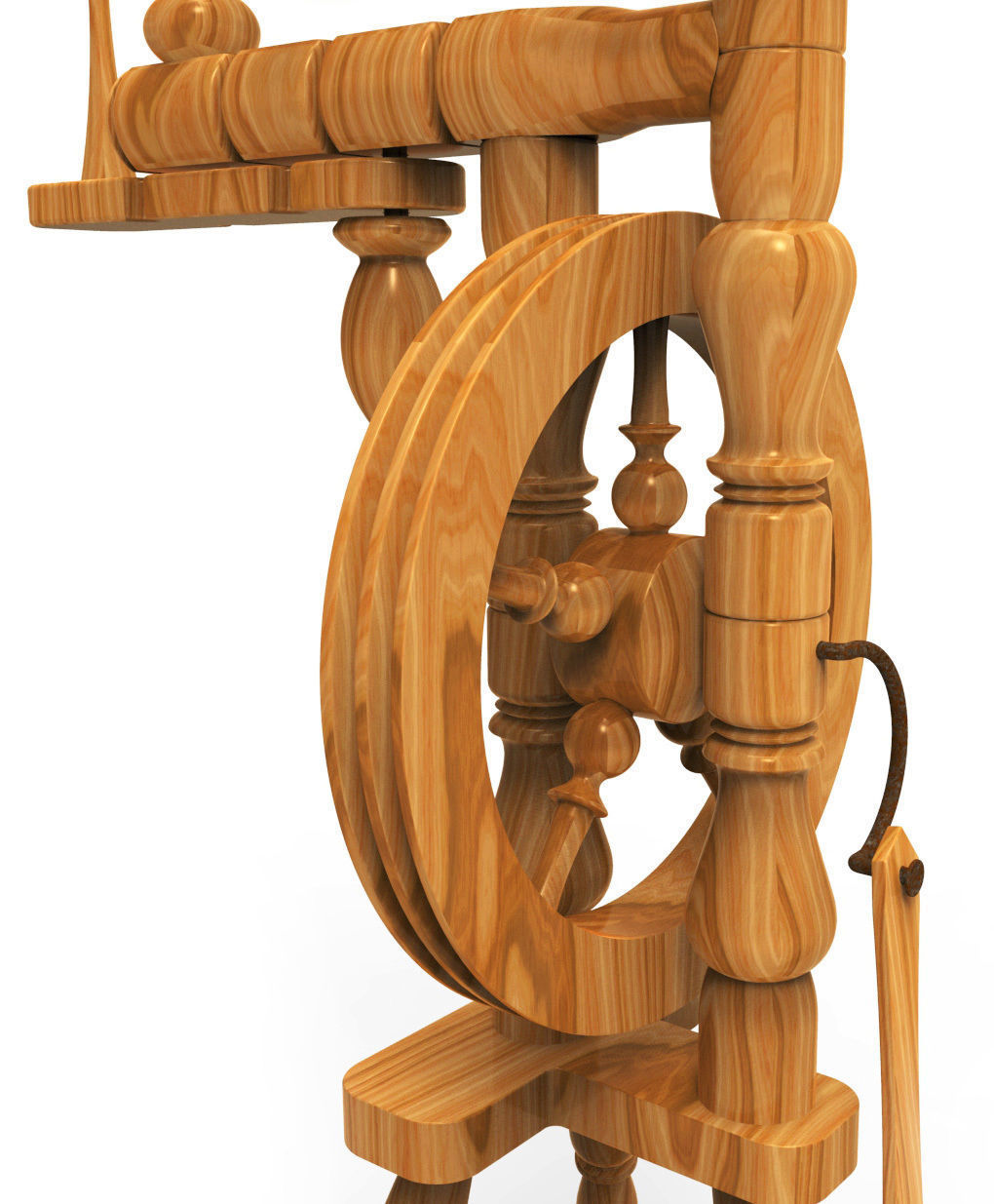 Spinning wheel free 3D model animated | CGTrader