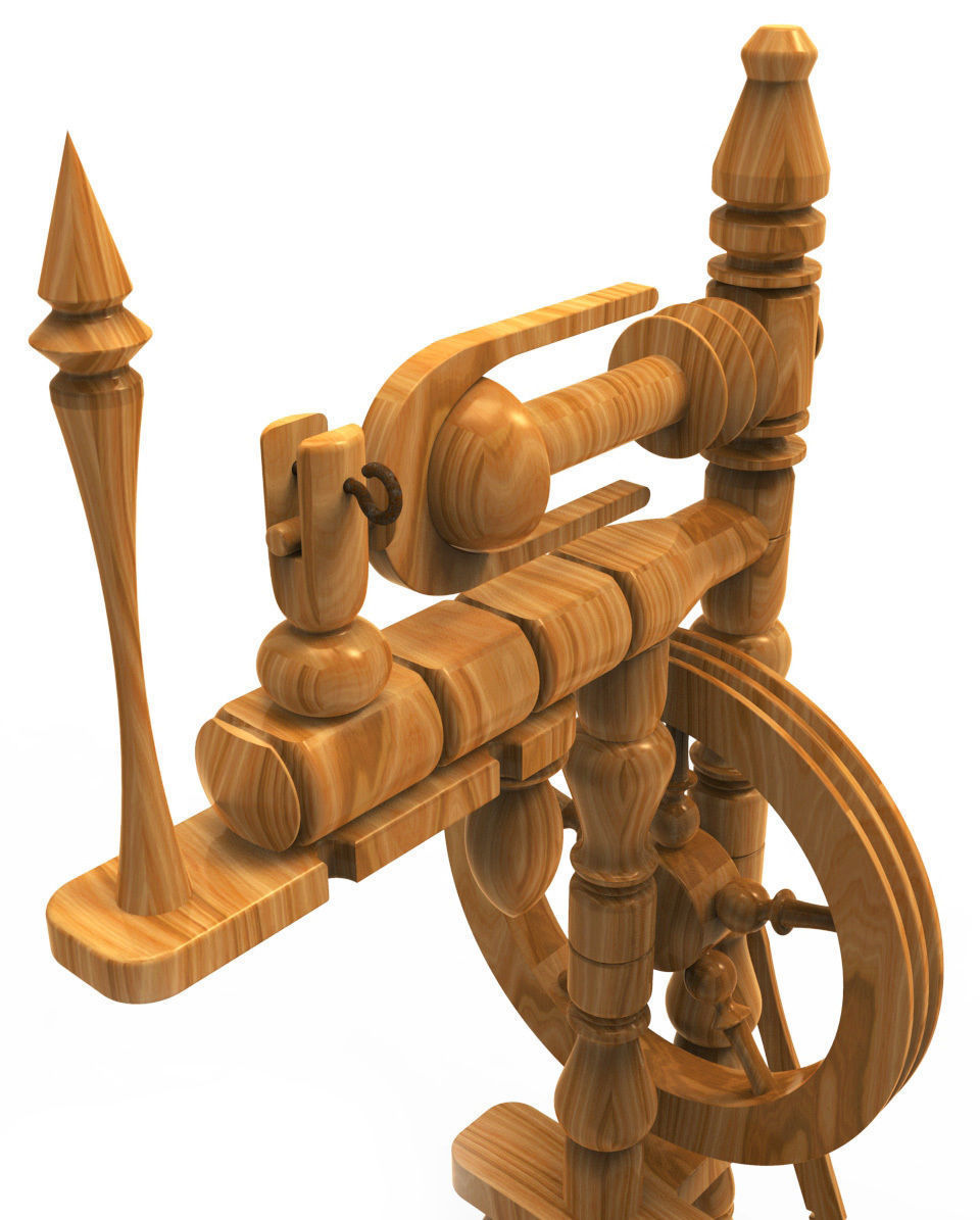 Spinning wheel free 3D model animated | CGTrader