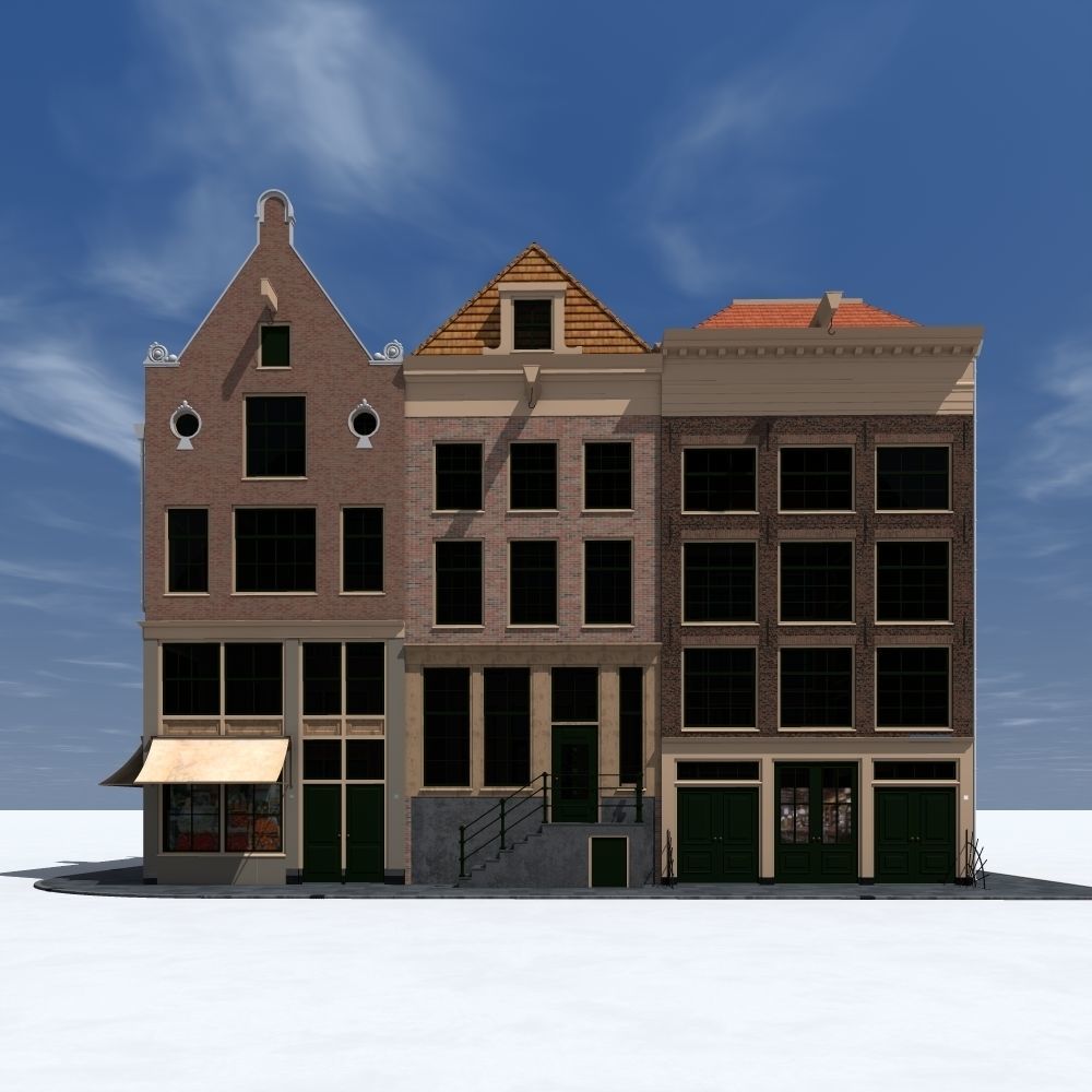 Amsterdam street 3D model | CGTrader