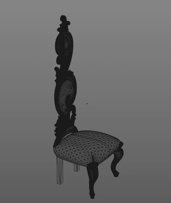 unique chair with wooden ornaments 3D model | CGTrader