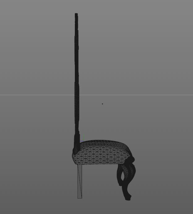unique chair with wooden ornaments 3D model | CGTrader