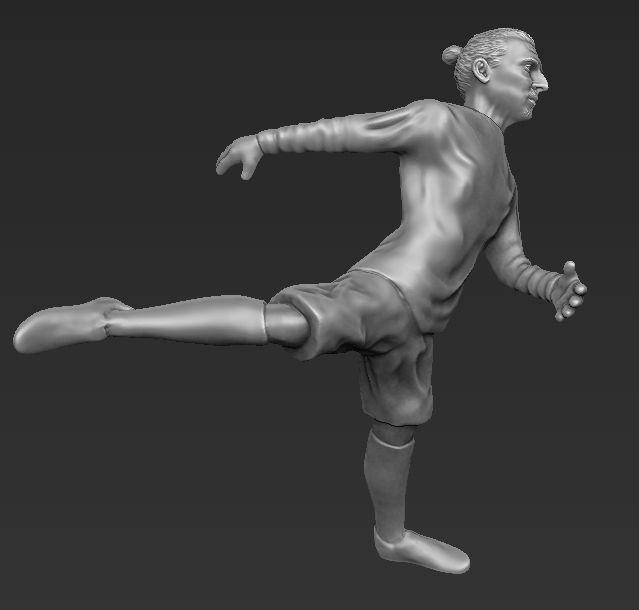 Zlatan Ibrahimovic full figurine textured 3D model 3D printable | CGTrader