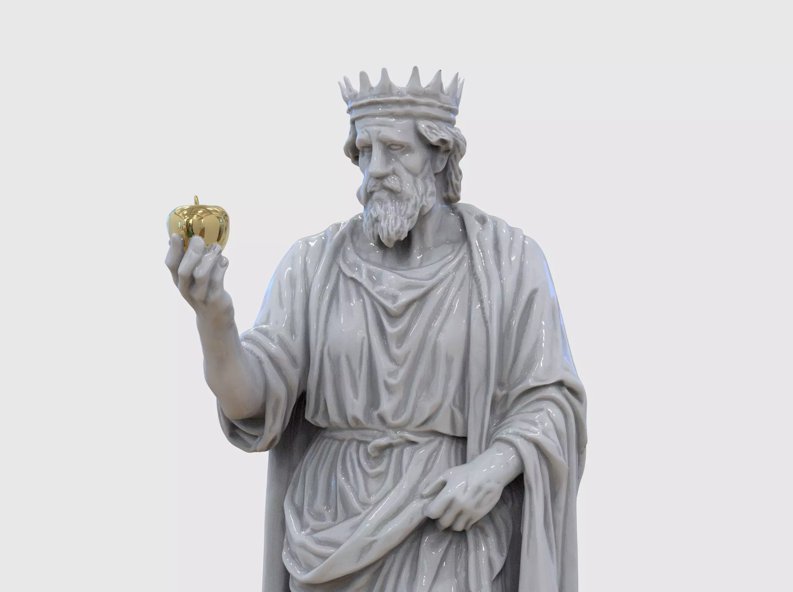 King Midas Statue - Detailed 3D Mythological Royal Sculpture 3D model ...