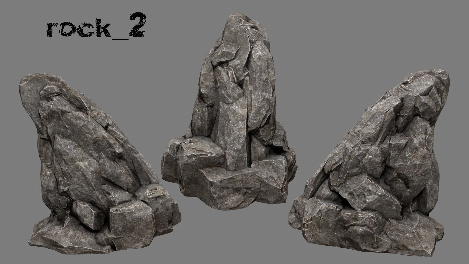 3D model Rock Set polygonal VR / AR / low-poly | CGTrader