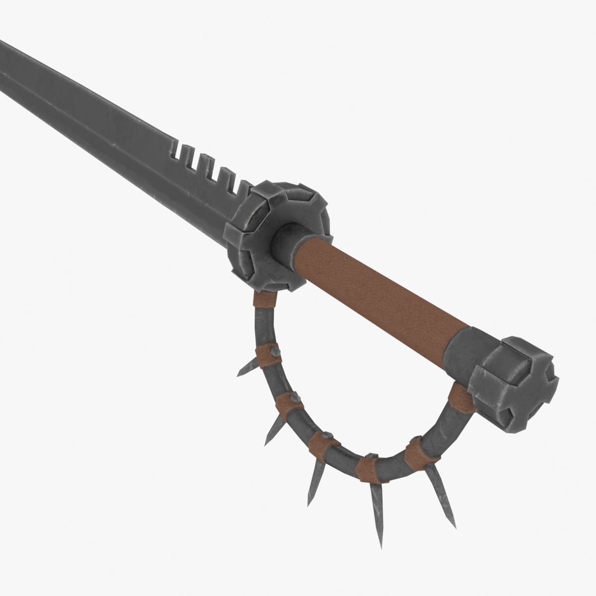3D model Sword with a spiked handle VR / AR / low-poly | CGTrader