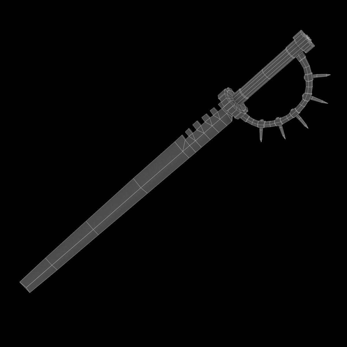 3D model Sword with a spiked handle VR / AR / low-poly | CGTrader
