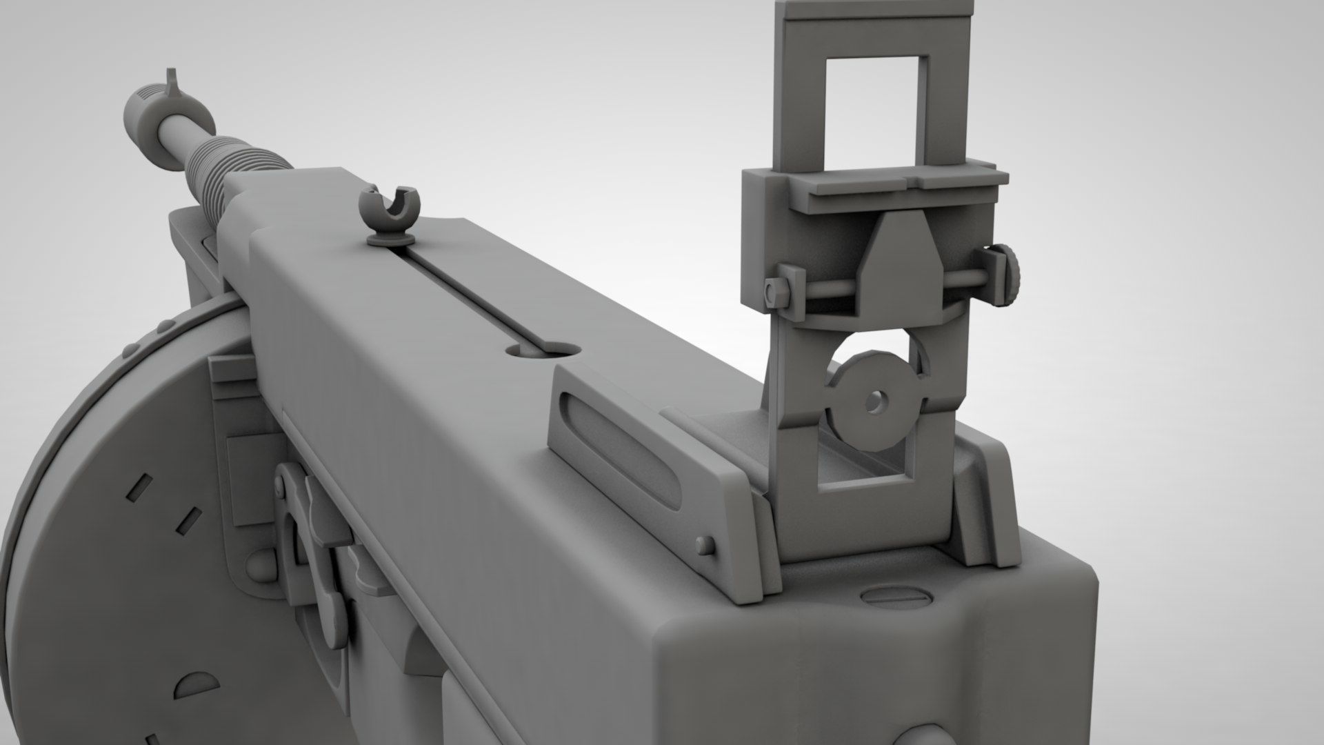 Tommy Gun High poly Thompson free 3D model | CGTrader