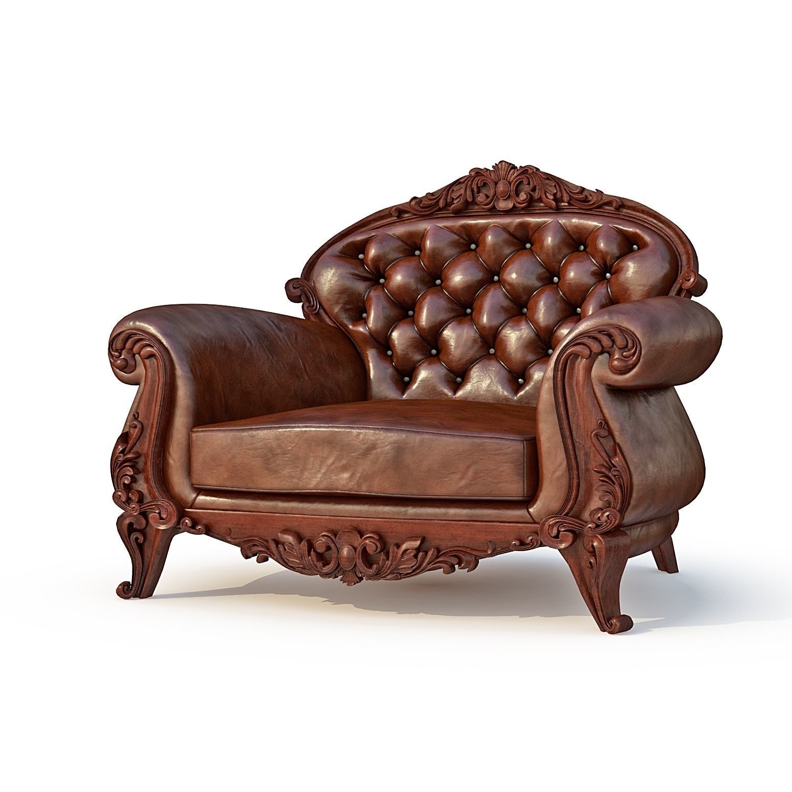 large leather chair 3D model | CGTrader