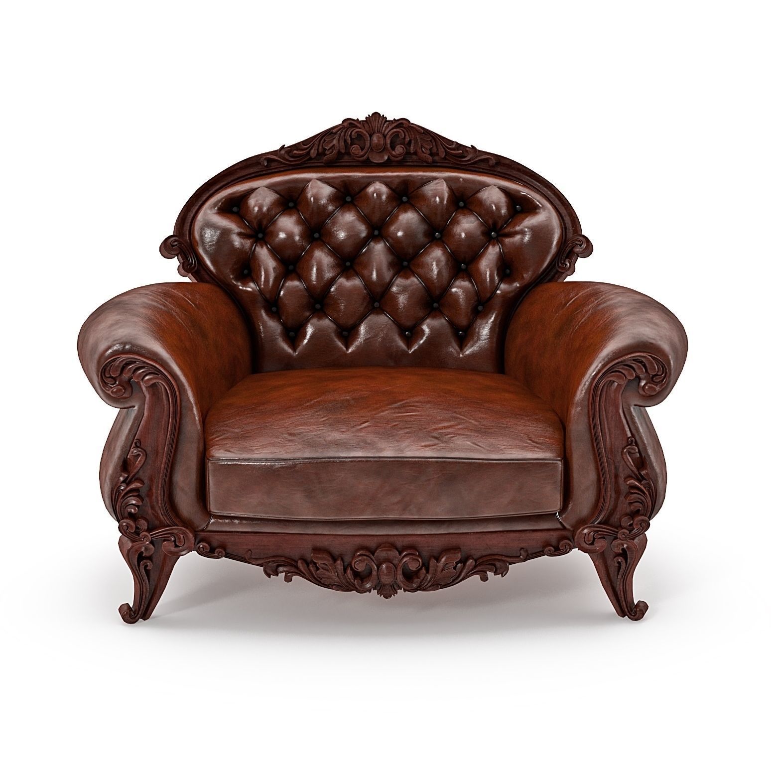 large leather chair 3D model | CGTrader