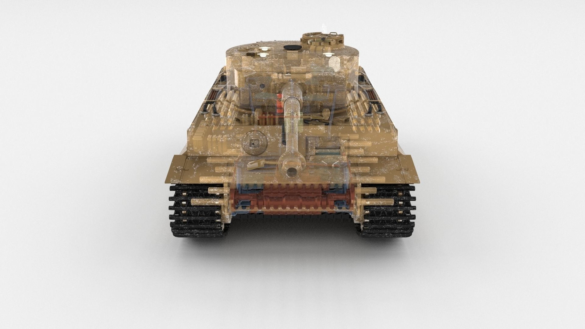 Fully built Panzer Tiger Tank Early interior and engine 3D model | CGTrader