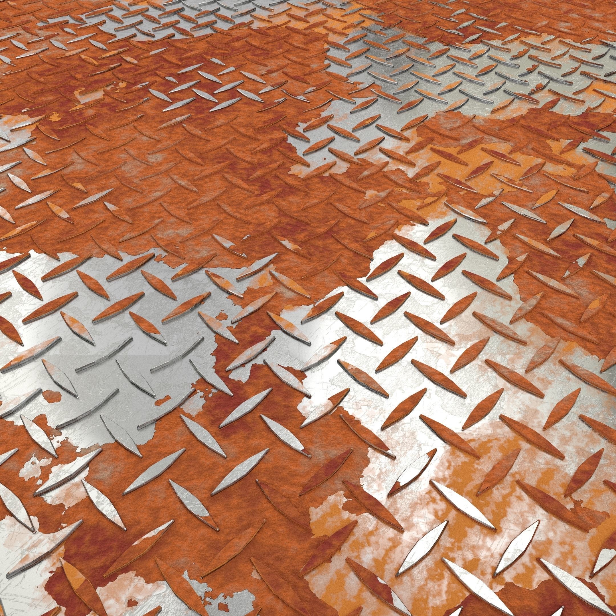 Weathered Diamond Plate 3D Model 3D model | CGTrader