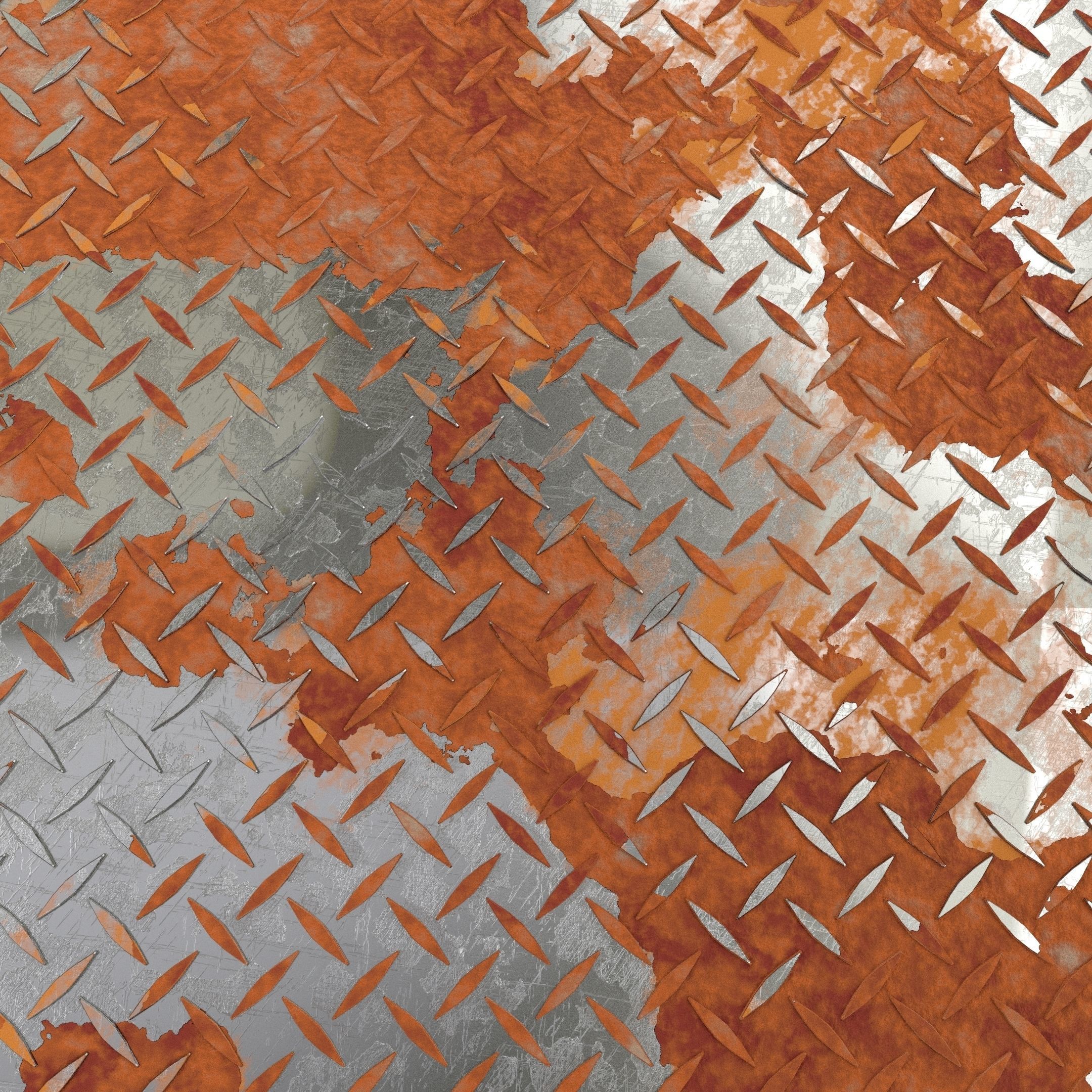 Weathered Diamond Plate 3D Model 3D model | CGTrader