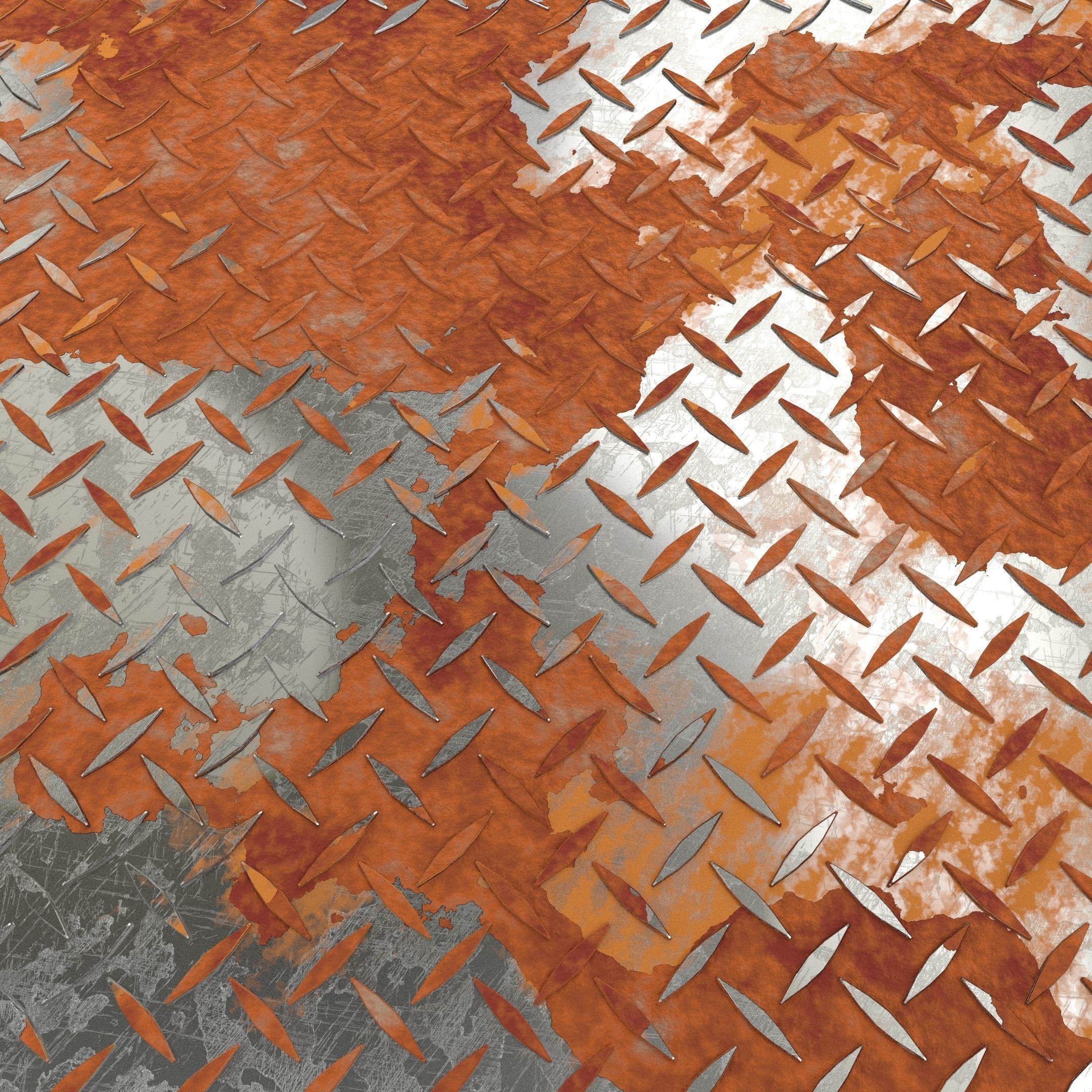 Weathered Diamond Plate 3D Model 3D model | CGTrader