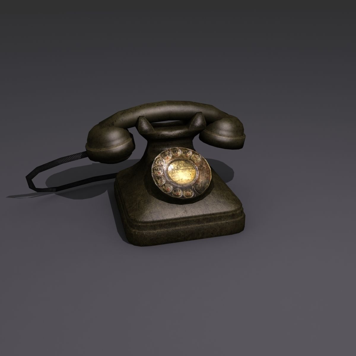 3D model Low Poly Telephone Model old fashioned VR / AR / low-poly ...