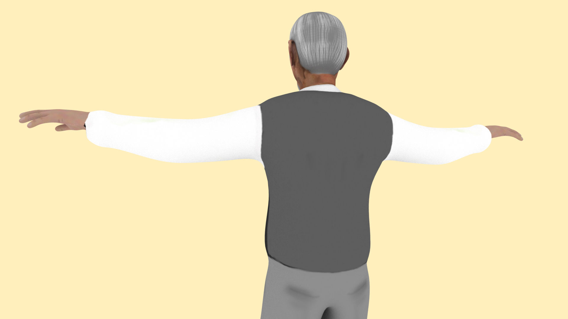 3D model Asian Nomad Old Man Rig VR / AR / low-poly rigged | CGTrader
