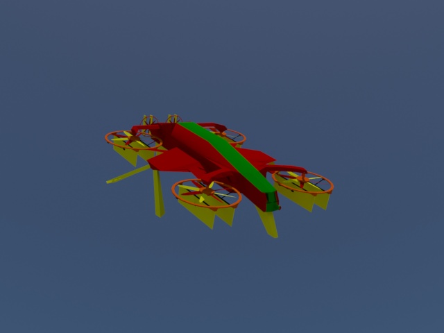 quadcopter flying drone free 3D model rigged | CGTrader