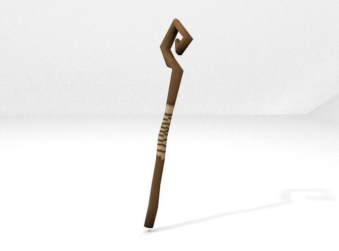 3D model Low poly swirly mage staff VR / AR / low-poly rigged | CGTrader