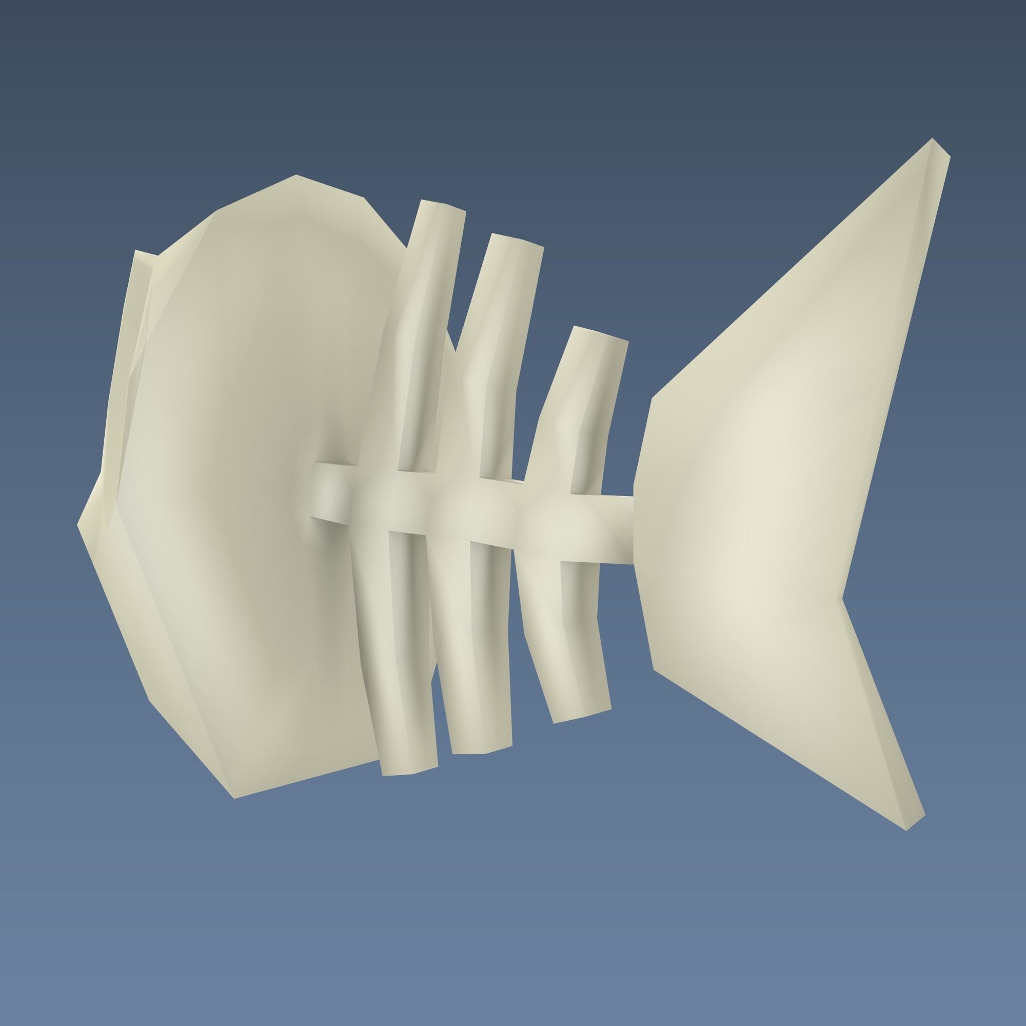 3D model Cartoon low-poly fish skeleton VR / AR / low-poly | CGTrader