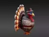 Stylized Thanksgiving Turkey 3D Model Printable Cartoon Style 3D model ...