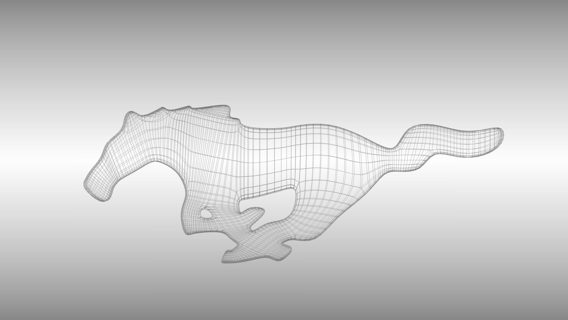 Ford Mustang Logo 3D Model 3D printable .3ds .fbx .stl .blend .dae .mtl ...