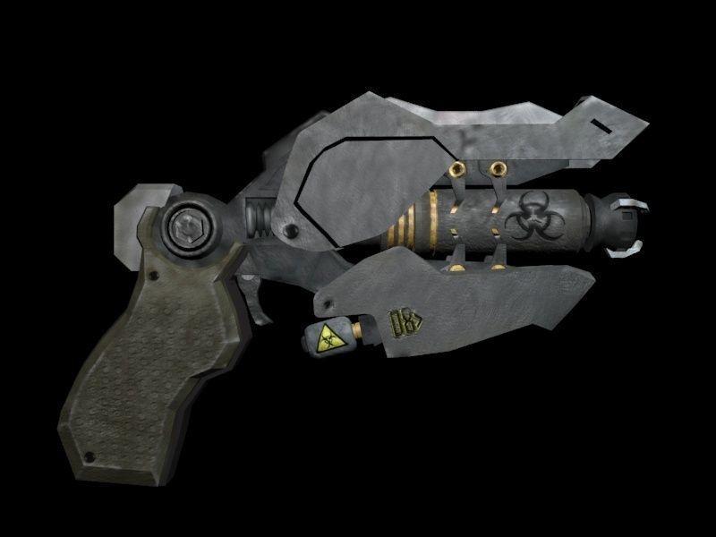 3D model Sci-fi one hand gun VR / AR / low-poly | CGTrader