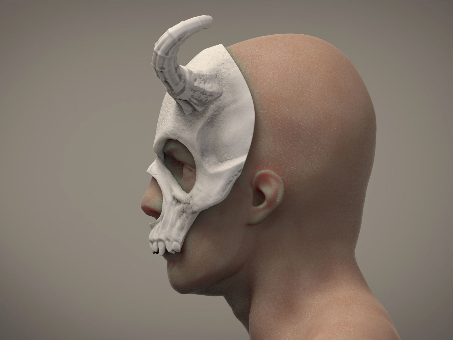 Halloween Skull Masquerade Daemon mask 3D model 3D printable | CGTrader