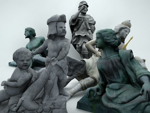 3D model Statues Pack Vol 2 VR / AR / low-poly | CGTrader