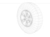 6 Lug Rims with Low Poly Treadless Tire 3D model | CGTrader
