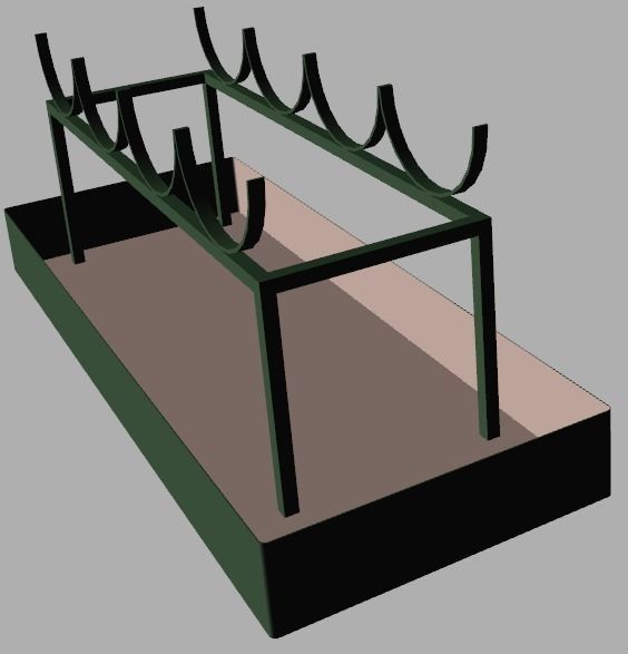 rack for oil drums free 3D model | CGTrader