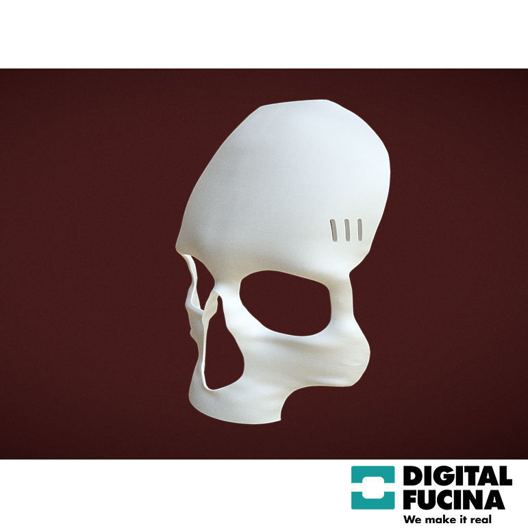 Skully - Skull mask for halloween 3D model 3D printable | CGTrader