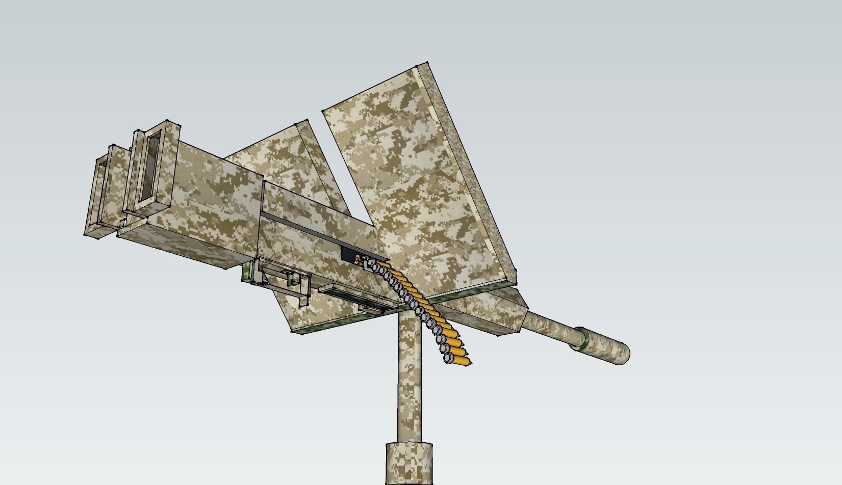 Mounted Machinegun free 3D model | CGTrader