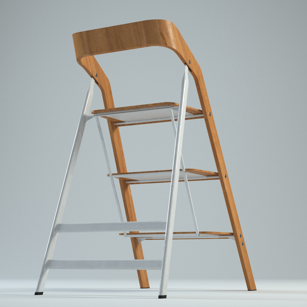 Vintage Usit Stepladder Chair 3-Step Version 3D model | CGTrader