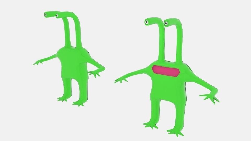 3D model Long Neck Eye Alien VR / AR / low-poly | CGTrader