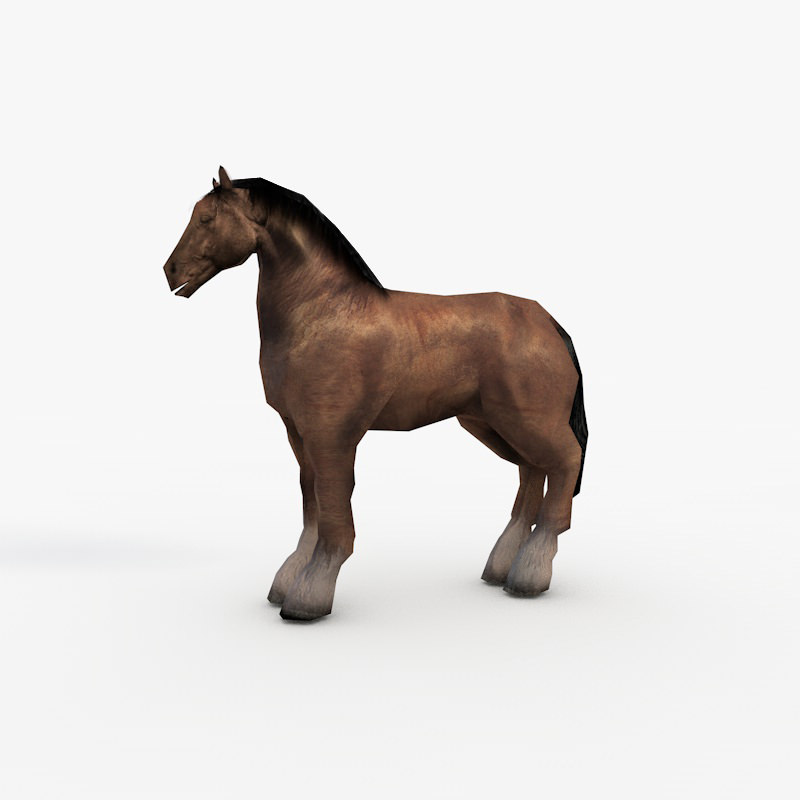 Low Poly Horse 3D Model Game ready .max .obj .3ds .fbx .c4d - CGTrader.com