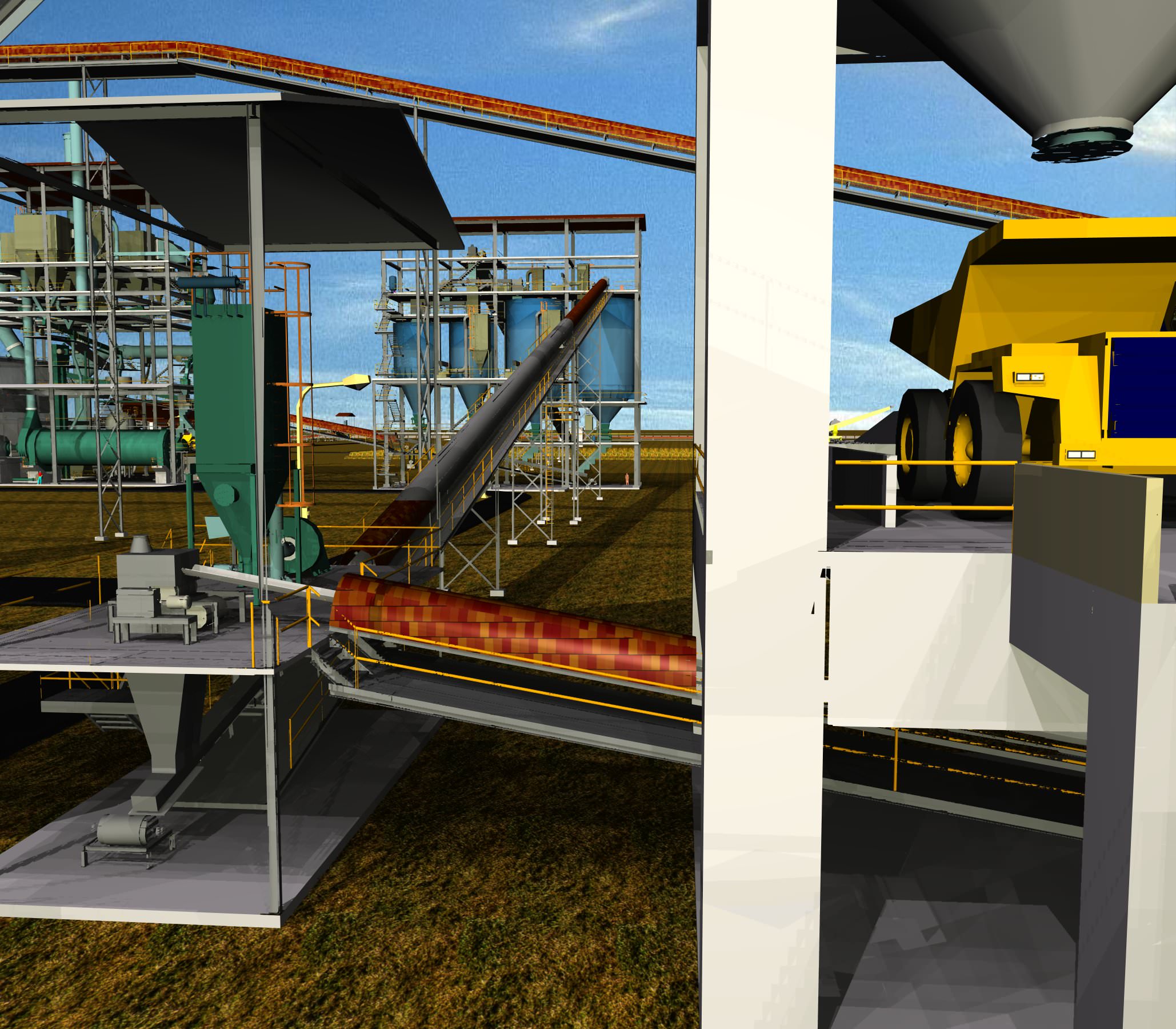 Deep Pan Conveyor Clinker Silo free 3D Model DWG - CGTrader.com