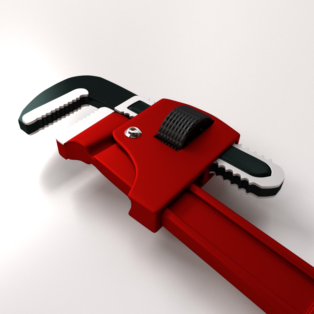 Adjustable Pipe Wrench 3D model | CGTrader