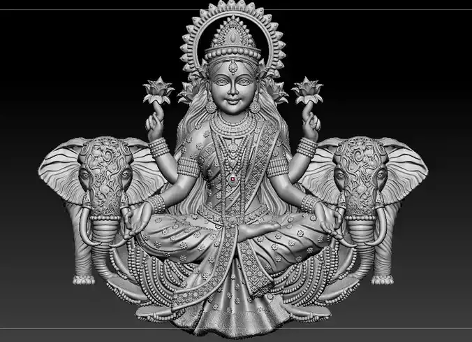 laxmi 3d printed model 3D model 3D printable | CGTrader