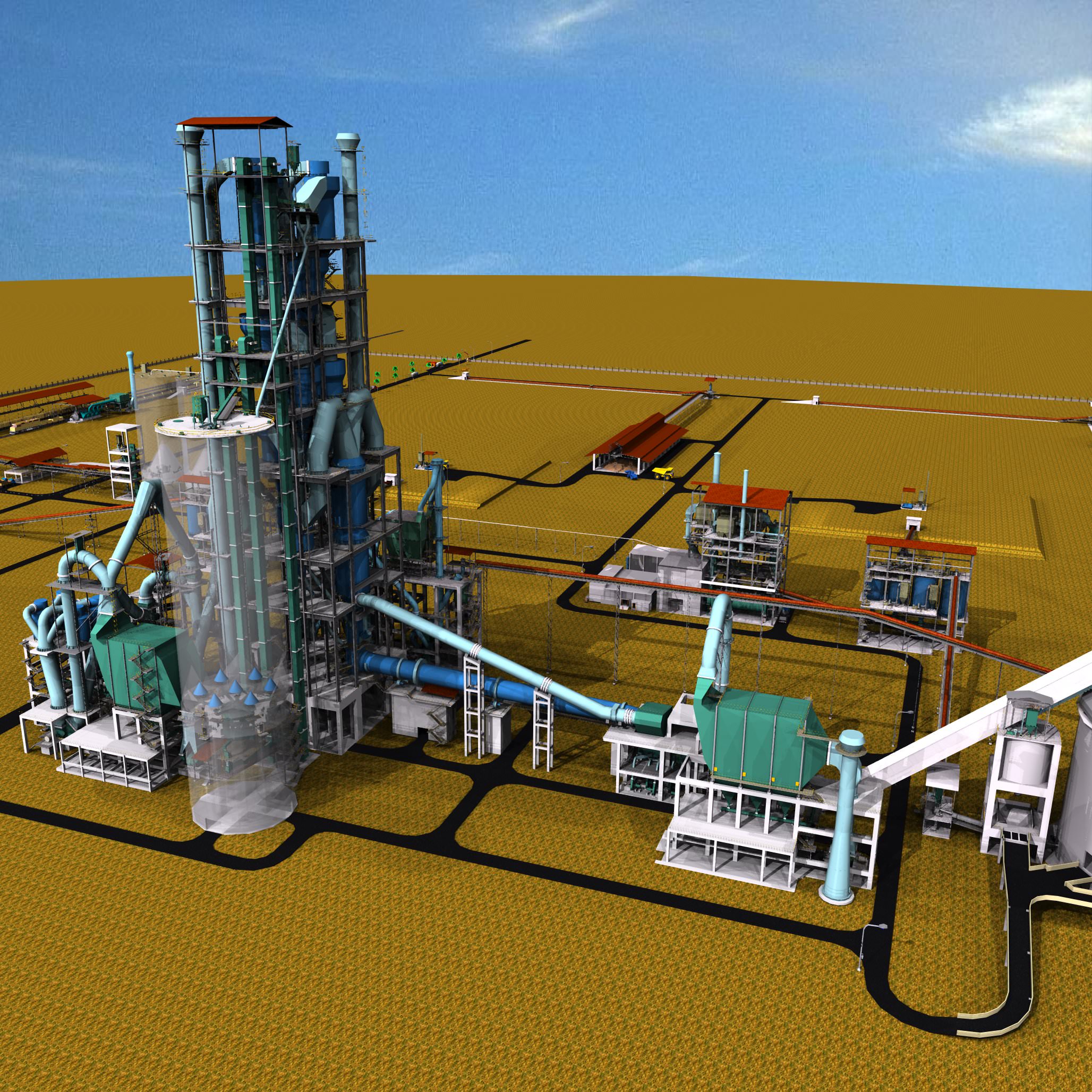 How Cement is made free 3D Model - CGTrader.com